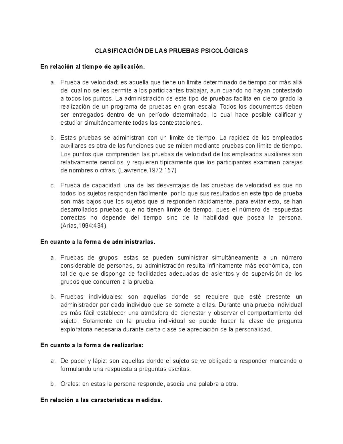 284981232 Clasificacion de Las Pruebas Psicologicas - CLASIFICACIÓN DE LAS PRUEBAS PSICOLÓGICAS ...