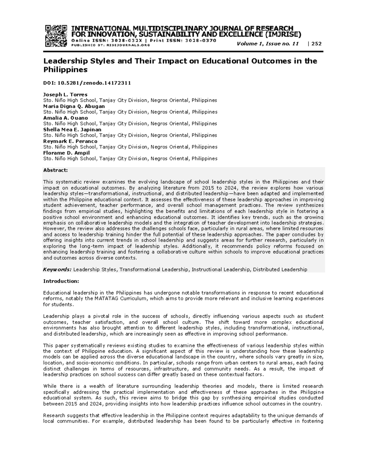 LEAD 101: Leadership Styles & Their Effects on Educational Outcomes ...