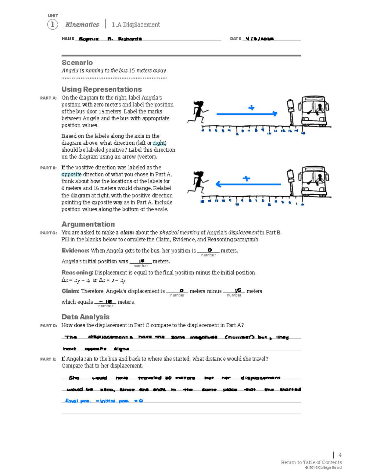 Unit 1 Review Worksheets: Physics Concepts and Graphs Analysis - Studocu