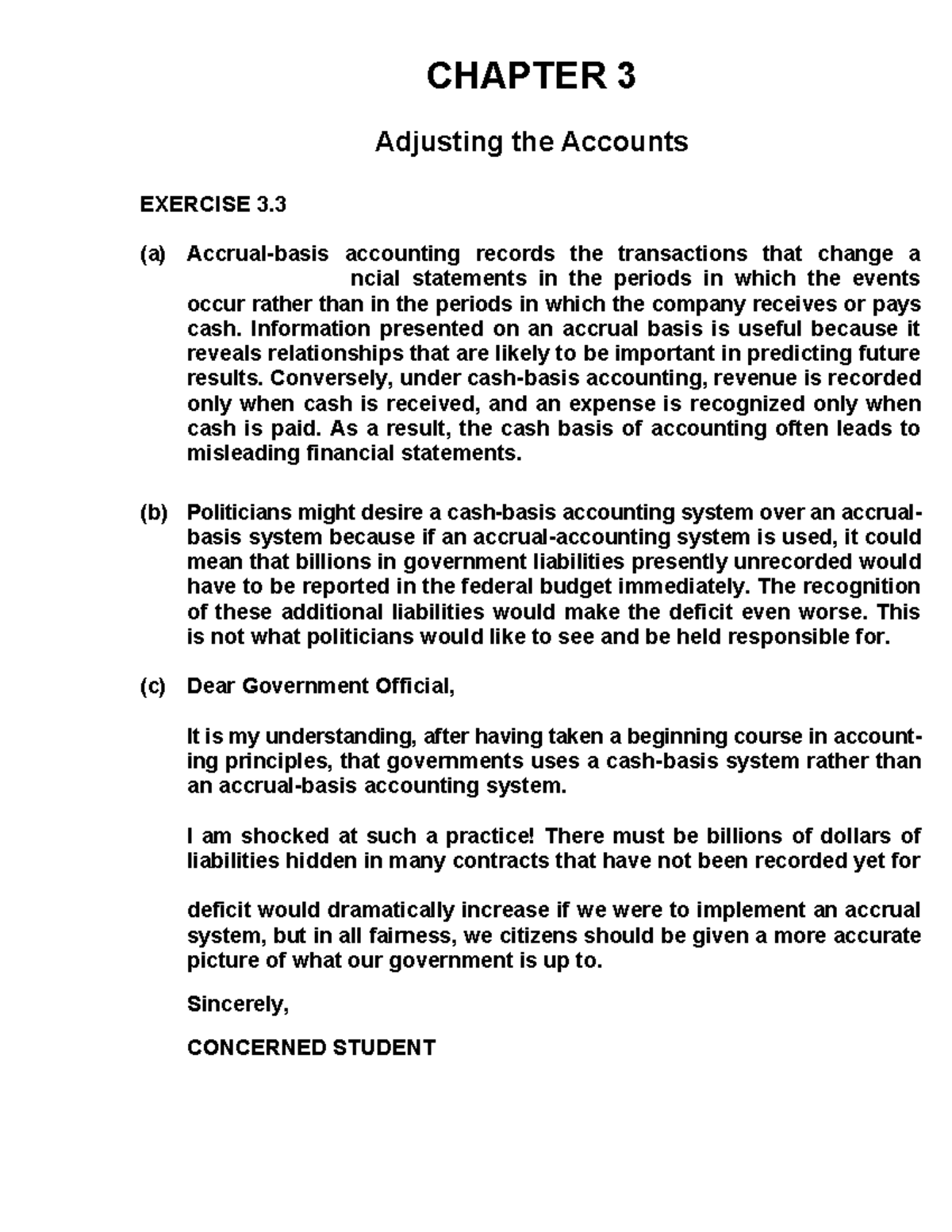 5th Edition Chapter 3 Solution: Accounting Adjustments and Exercises ...