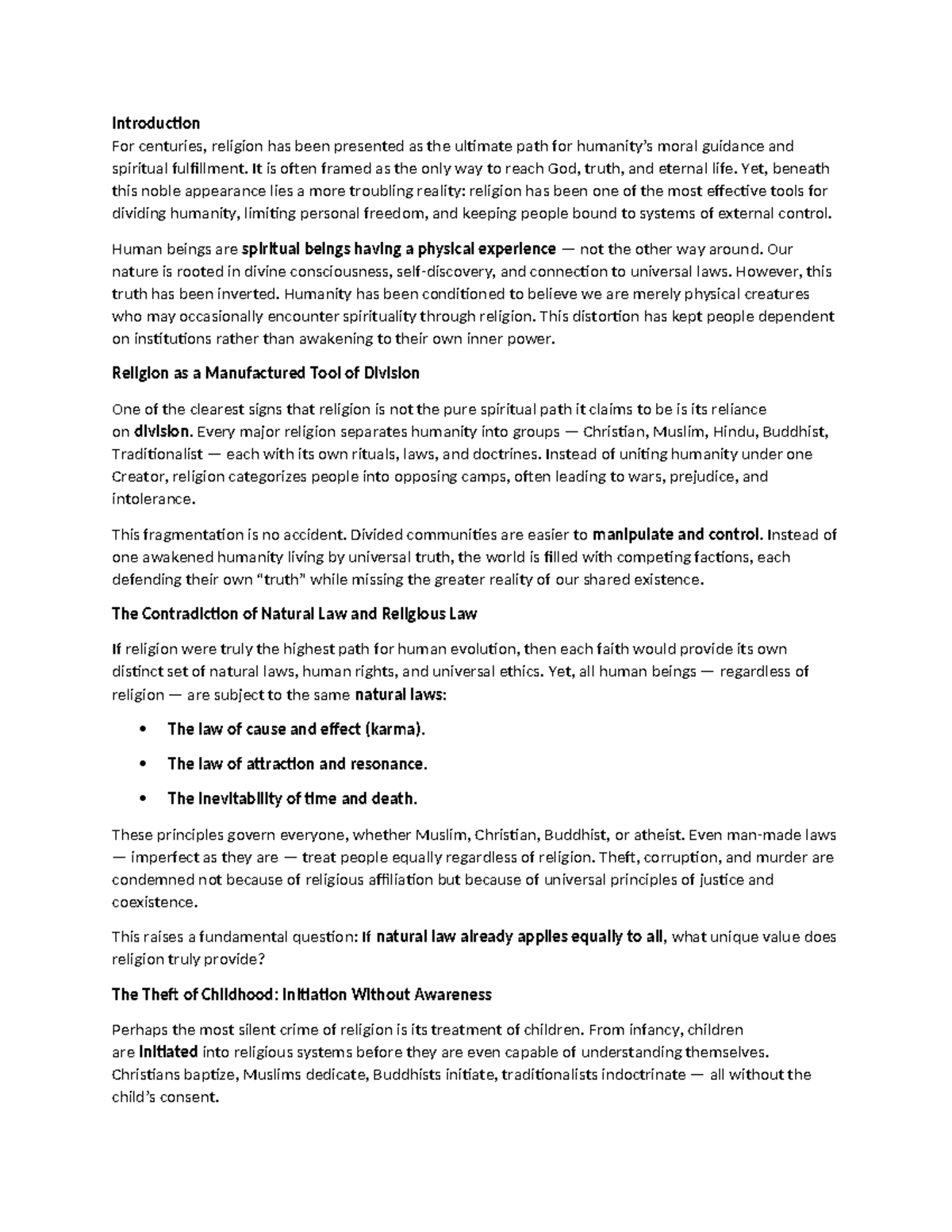 Religion as a System of Control: A Critical Analysis - Studocu