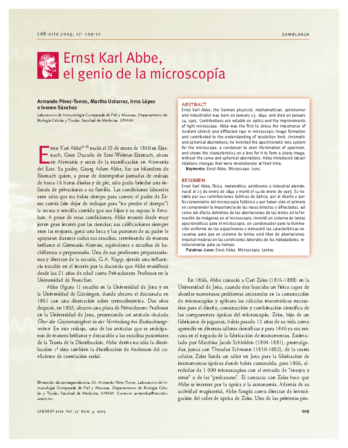 Ernst Karl Abbe APT - Genio de la Microscopía y sus Contribuciones ...