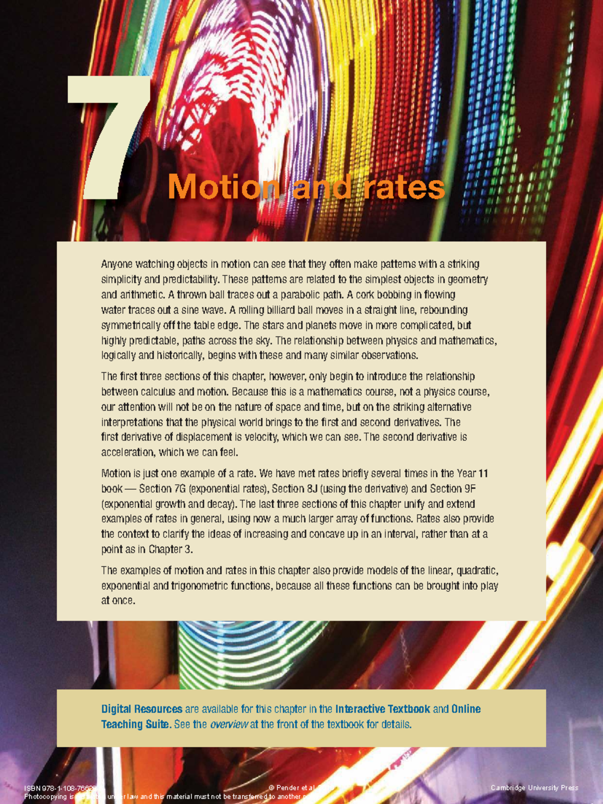 Chapter 7: Motion and Rates in Calculus (MATH101) - Studocu