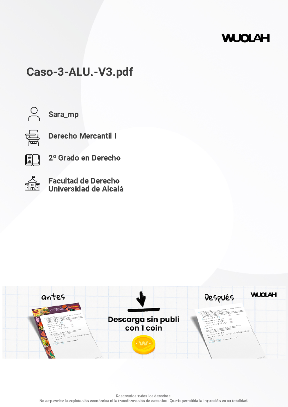 Wuolah free Caso 3 ALU - Apuntes - Caso-3-ALU.-V3 Sara_mp Derecho ...