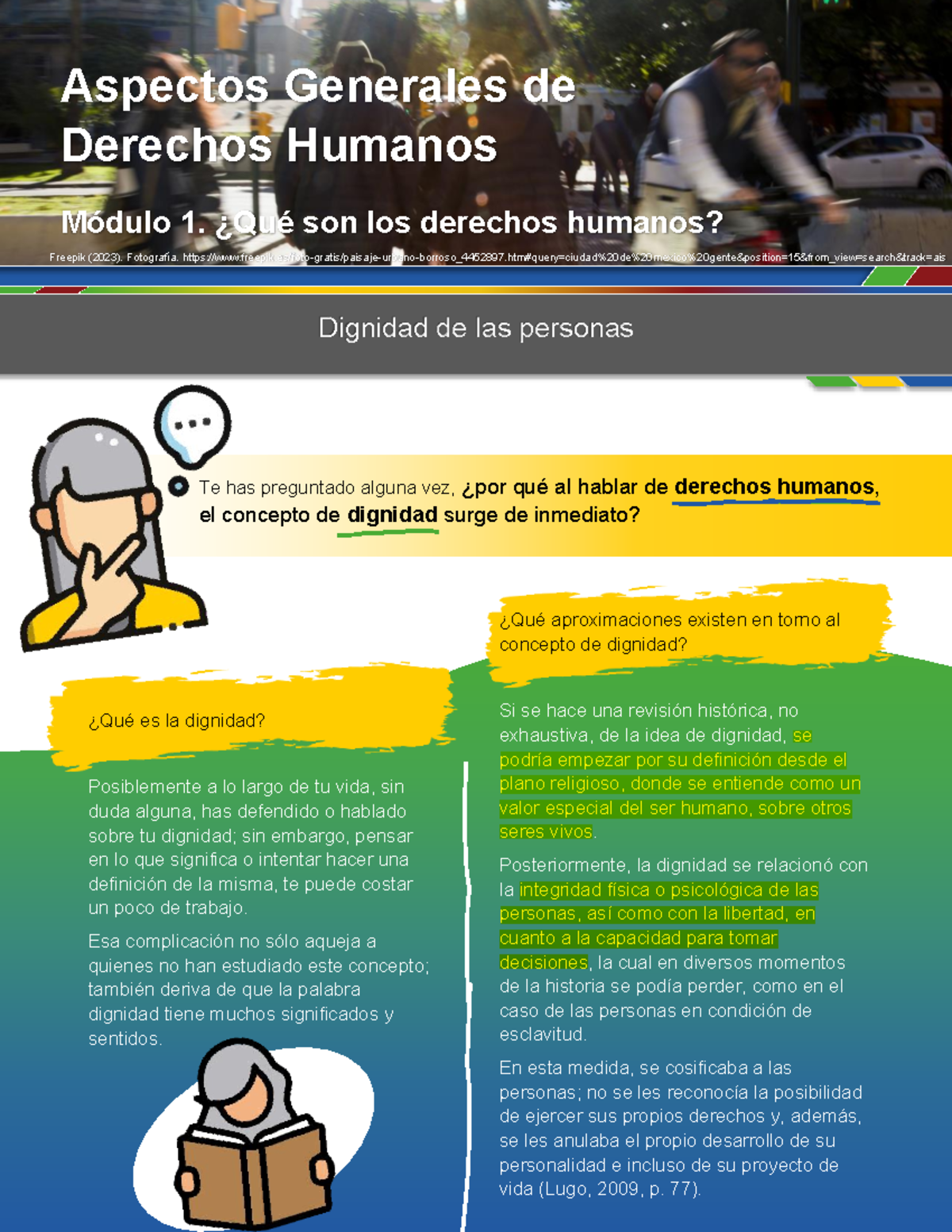 Dignidad de las Personas - Aspectos Generales de Derechos Humanos Módulo 1. ¿Qué son los ...