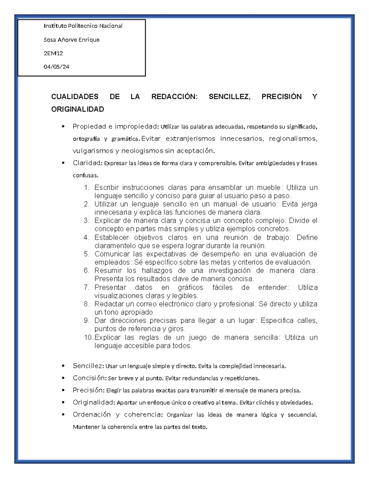 Decálogo IPN - Decalogo explicado - INSTITUTO POLITÉCNICO NACIONAL ...