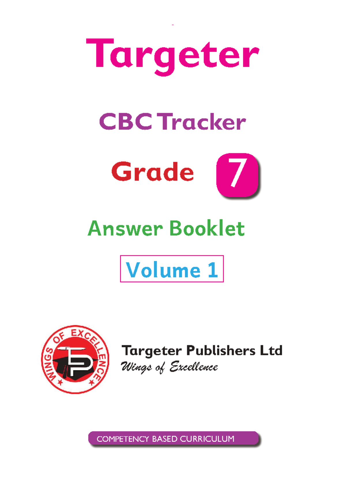 Grade 7 CBC Tracker Volume 1 Answer Booklet: Final Exam Solutions - Studocu