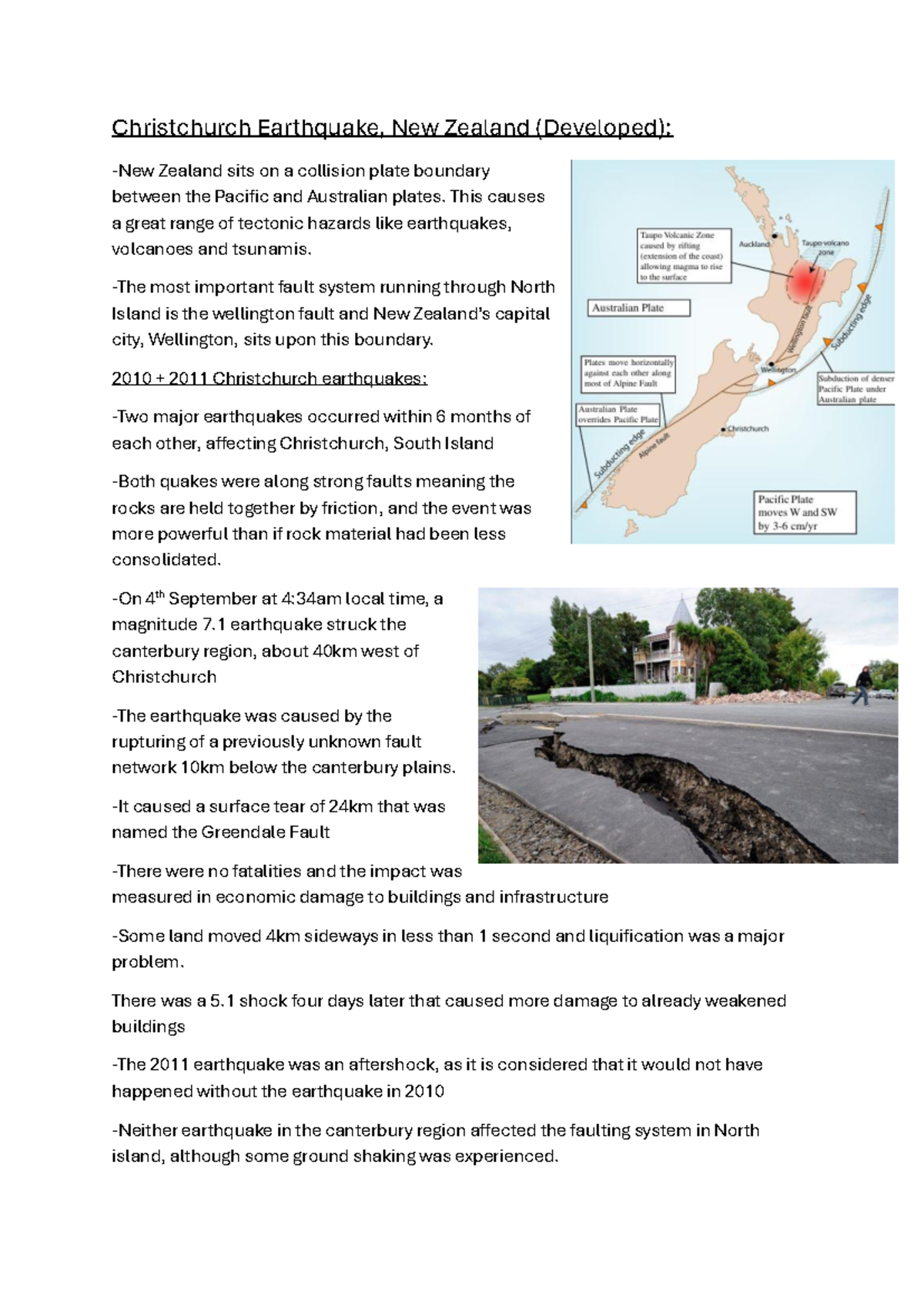 Earthquake Case Studies: Christchurch & Nepal (GEOL 101) - Studocu