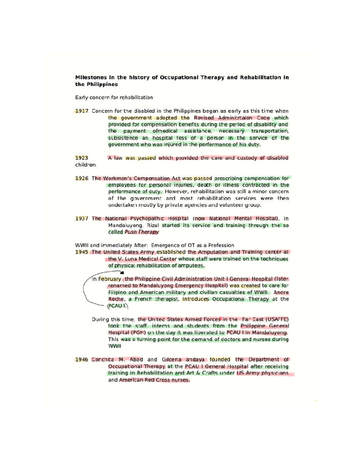 Milestones in Philippine OT History: A Comprehensive Overview - Studocu