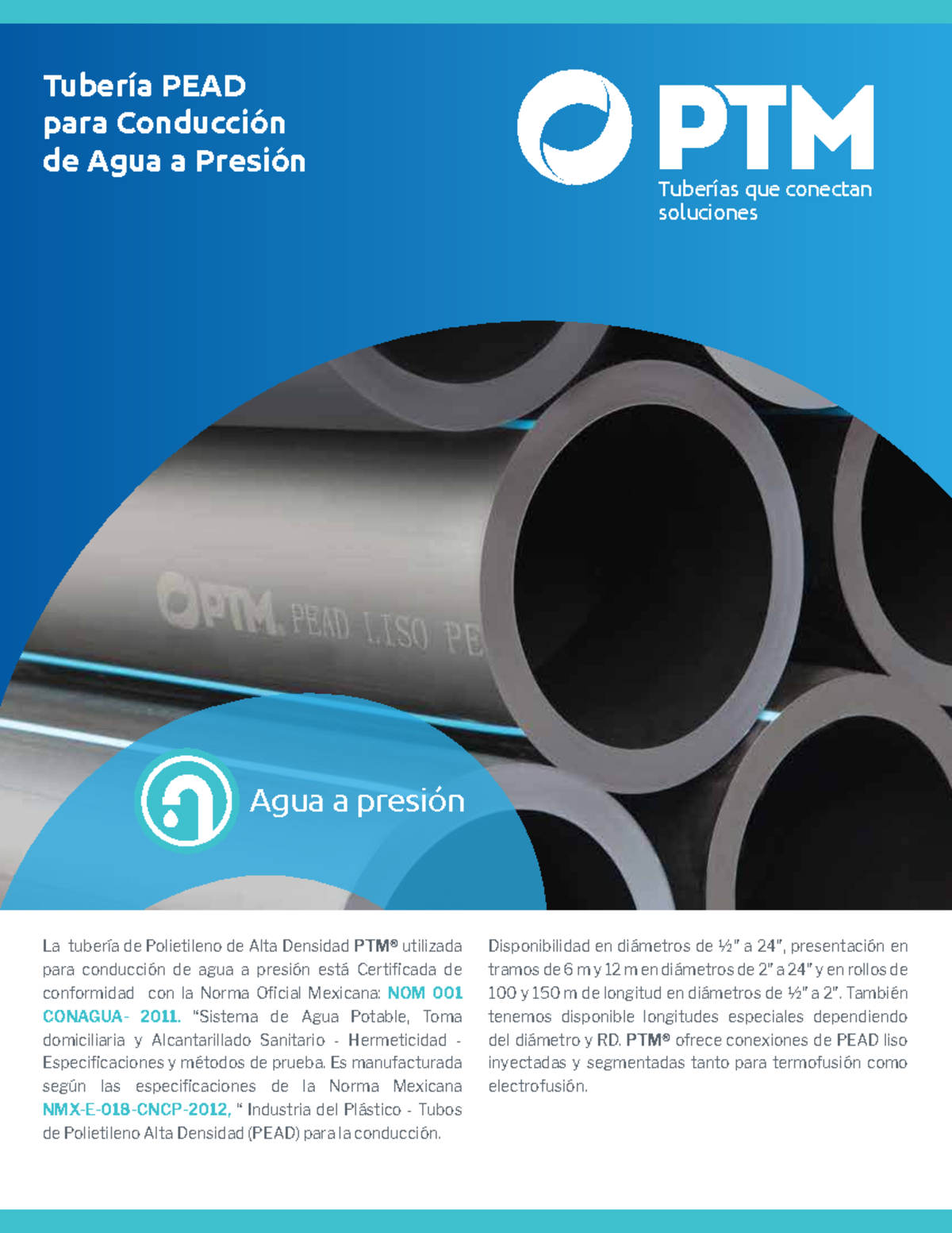 Tubería PEAD para Conducción de Agua a Presión - Especificaciones y ...