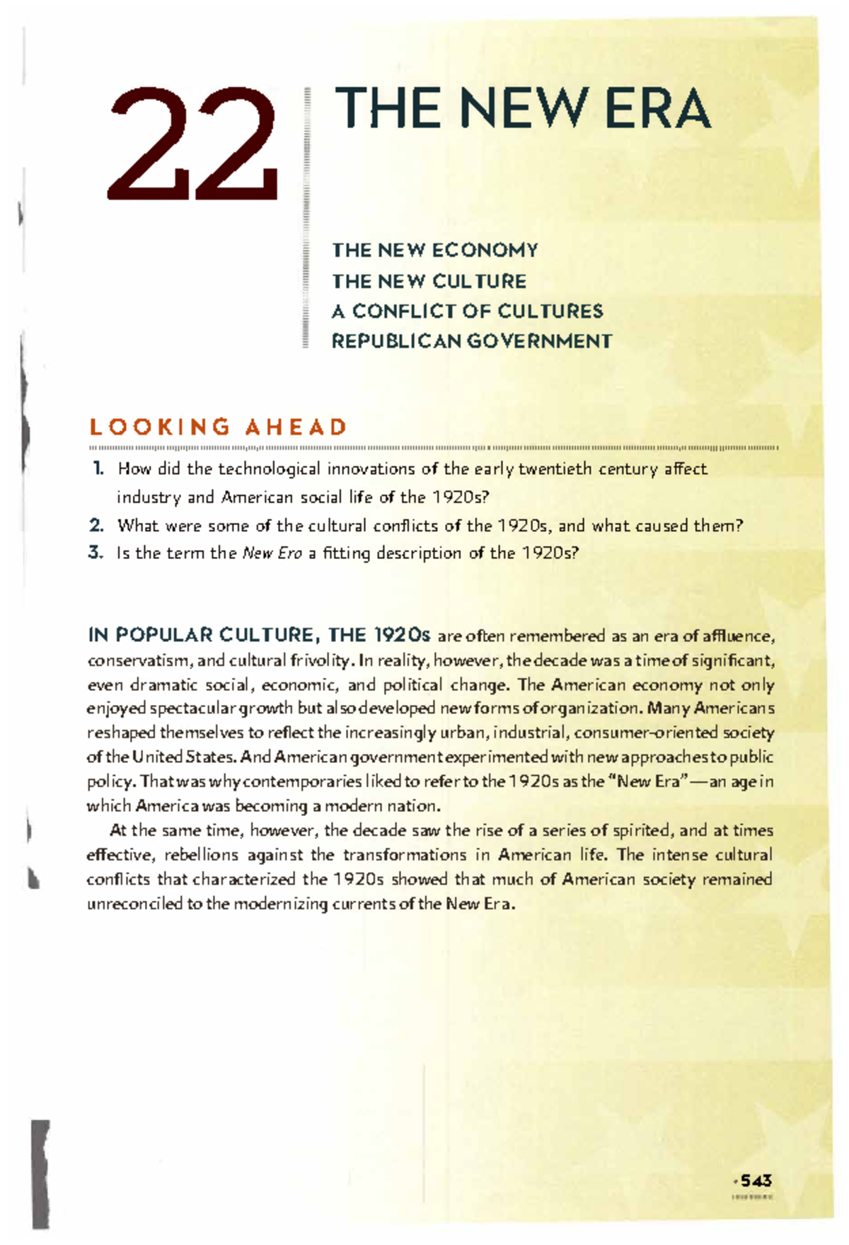 The New Era: Women's Changing Roles & Cultural Conflicts in the 1920s ...