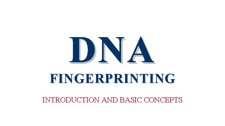 DNA Fingerprinting: Introduction to Forensic Science (IBC) - Studocu