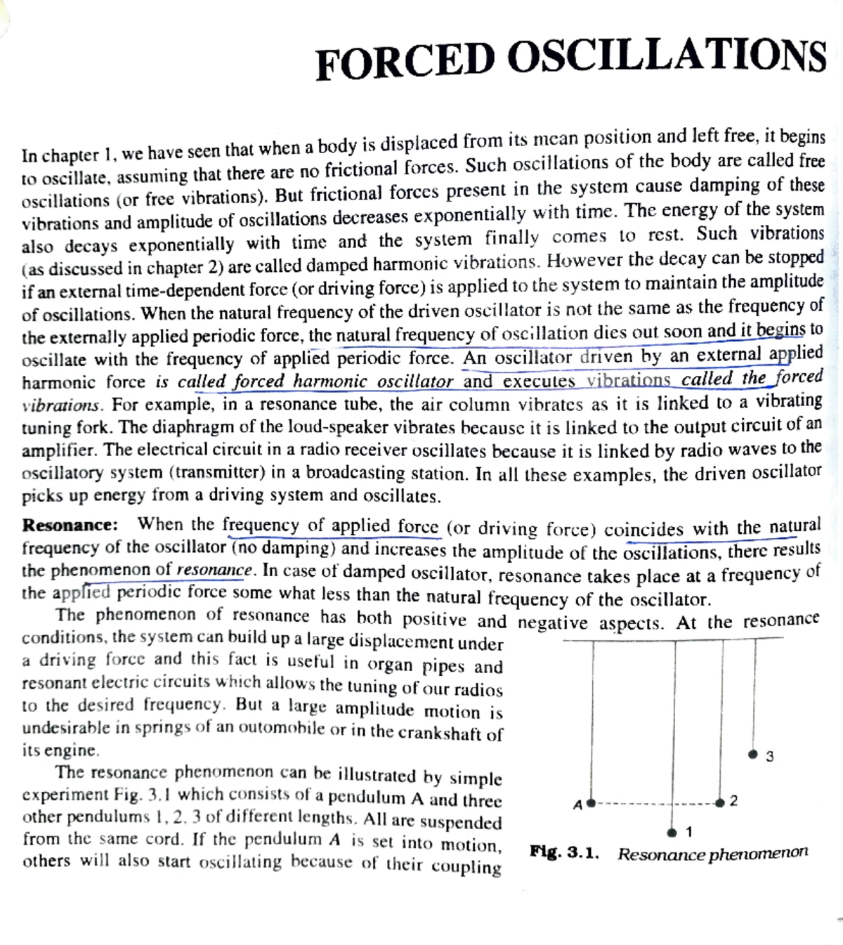 Oscillation 1 - Notes - fru Dmpi fovd ve d y) dt edori fea -My (4 ...