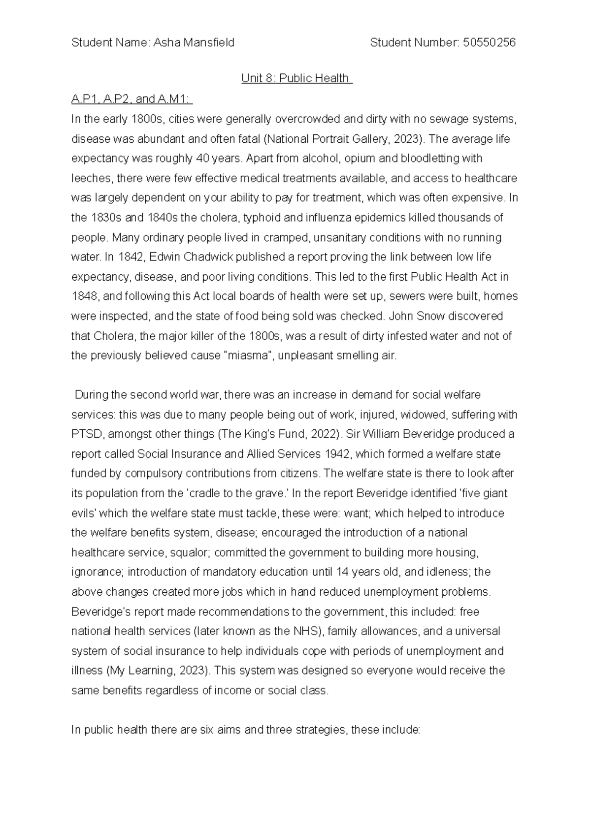 Unit 5 Assignment - Level 3 Health and Social Care Unit 5: Meeting ...