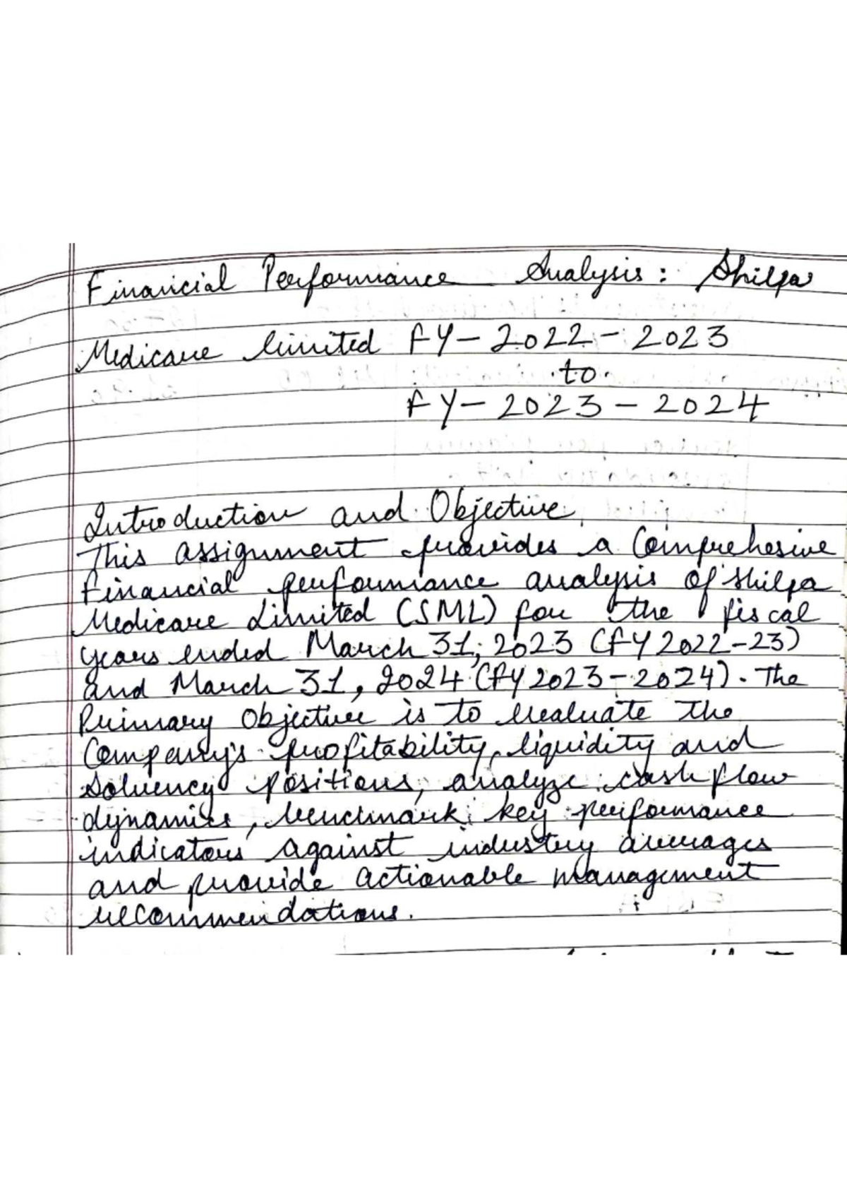 Financial Performance Analysis of Shilpa Medicare Ltd (FY 2023-2024 ...