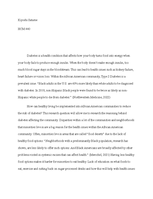 HCM 440 Module 7 Journal - Module 7 Journal HCM-440-14814-M01 Healthcare Research & Eval Bradley ...