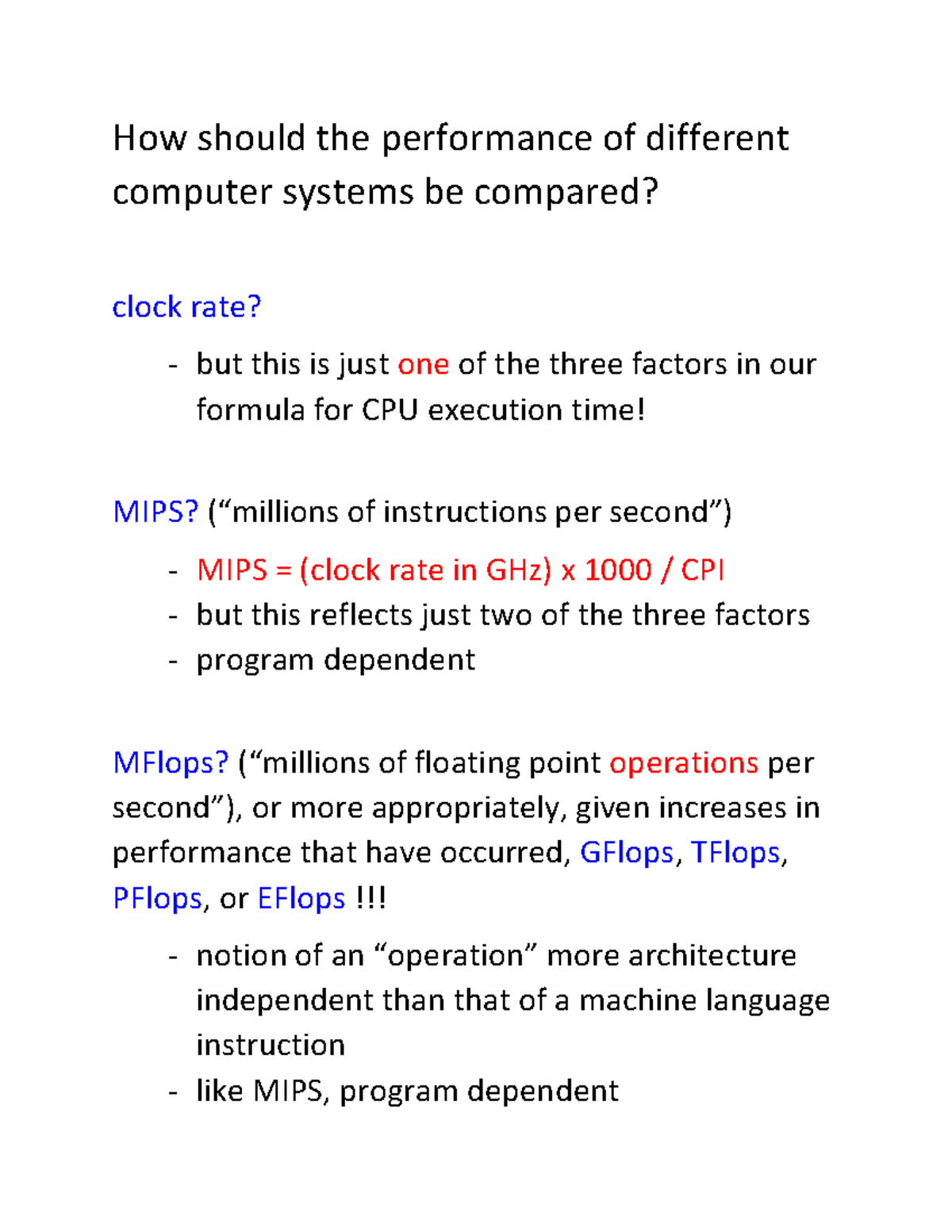 CMPT215: Comparing Computer System Performance Factors - Studocu
