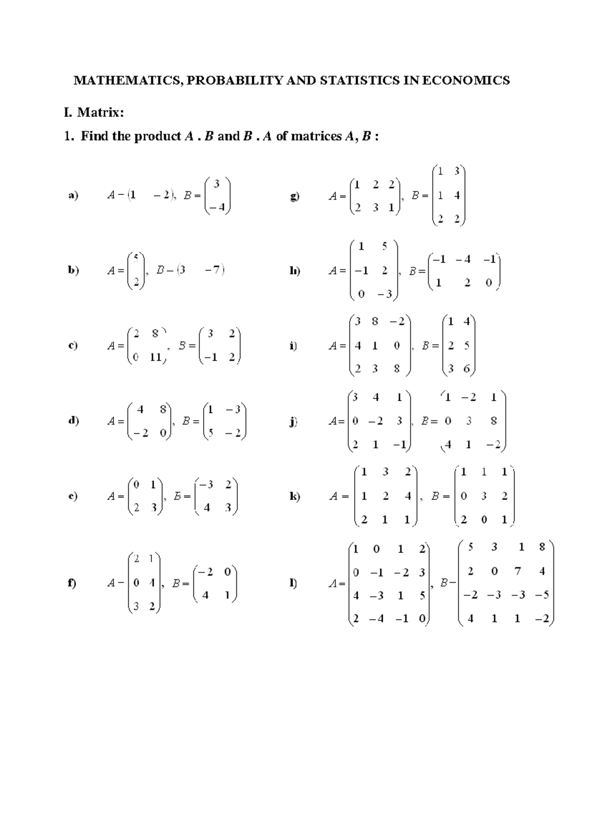 Exercises%20(review-Ihons) - MATHEMATICS, PROBABILITY AND STATISTICS IN ...