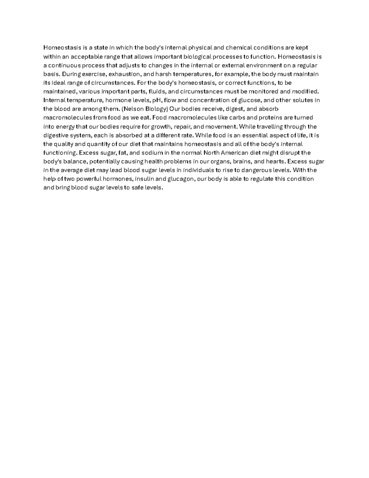 Homeostasis in Biology Unit 4 - Summary and Key Processes - Studocu