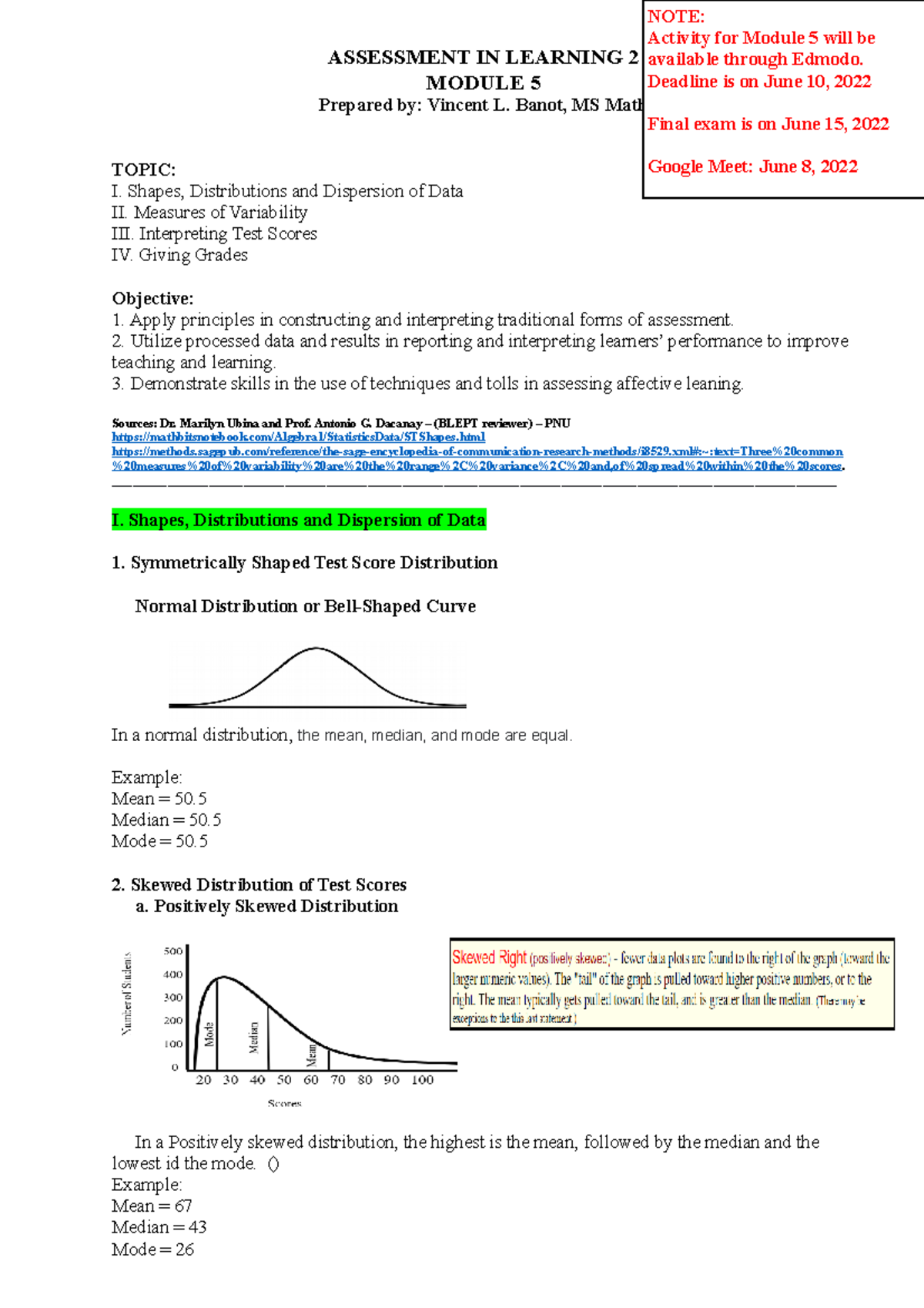 Assessment-IN- Learning-2-Module-5 - ASSESSMENT IN LEARNING 2 MODULE 5 ...