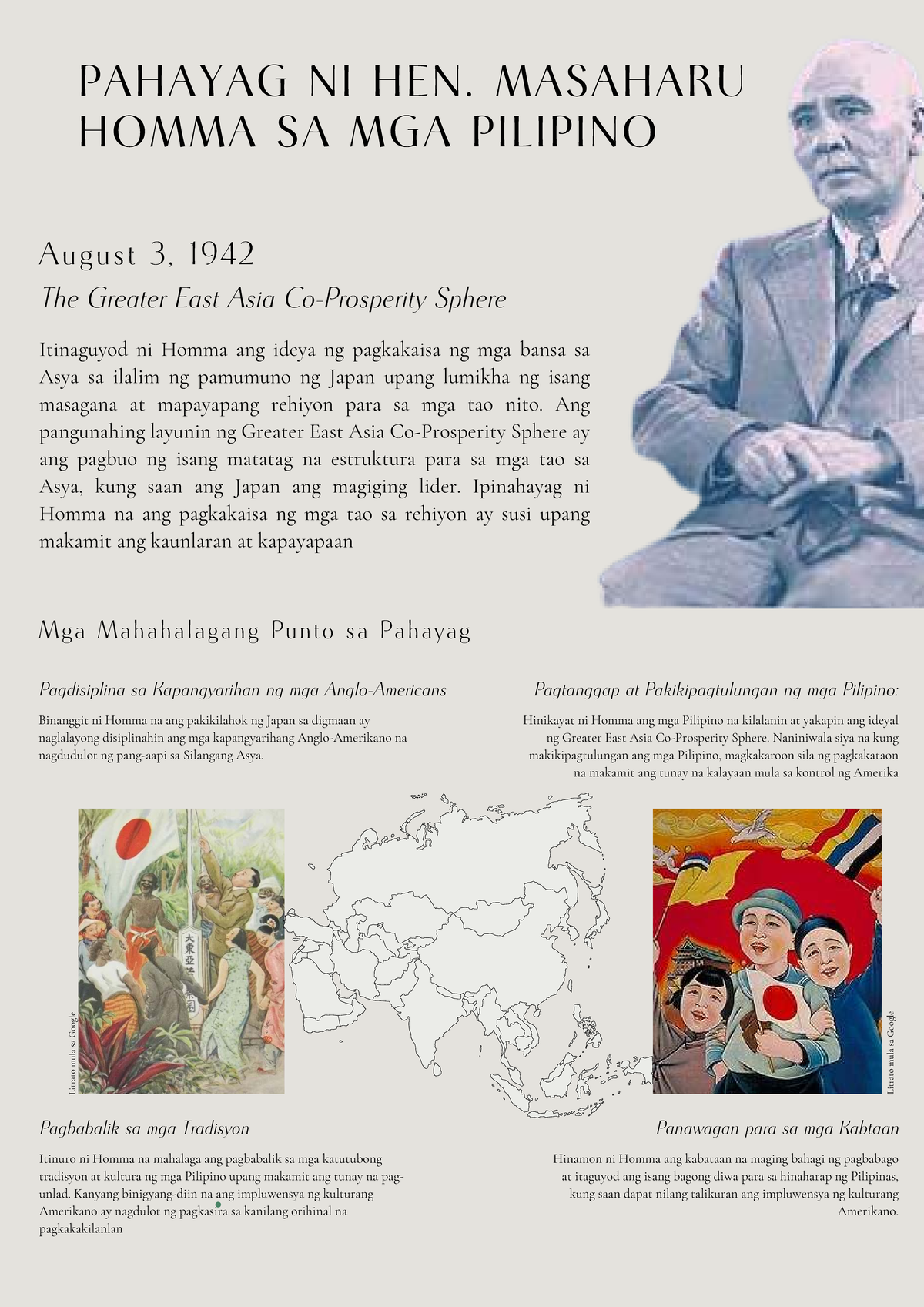PAHAYAG NI HEN. MASAHARU HOMMA SA MGA PILIPINO: Isang Pagsusuri - Studocu
