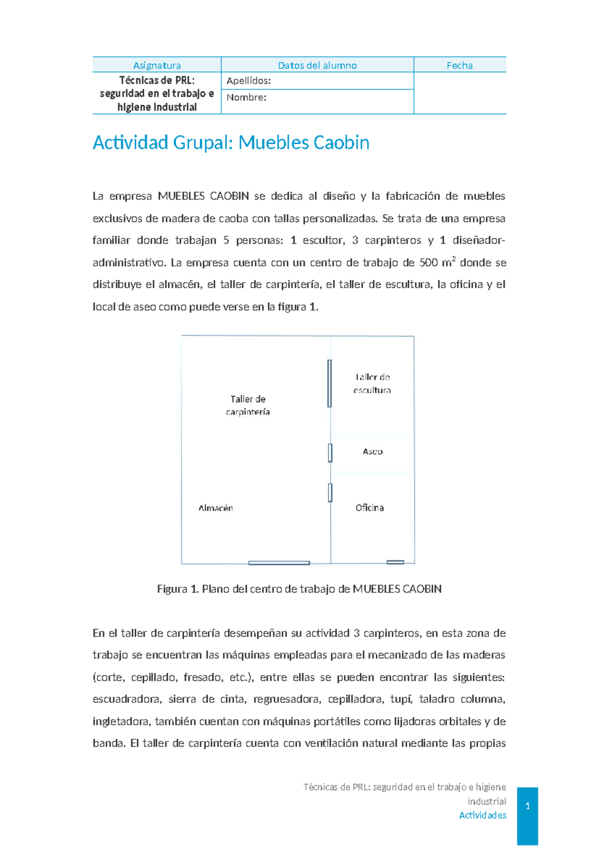 Técnicas de PRL: seguridad en el trabajo e higiene industrial - Muebles ...