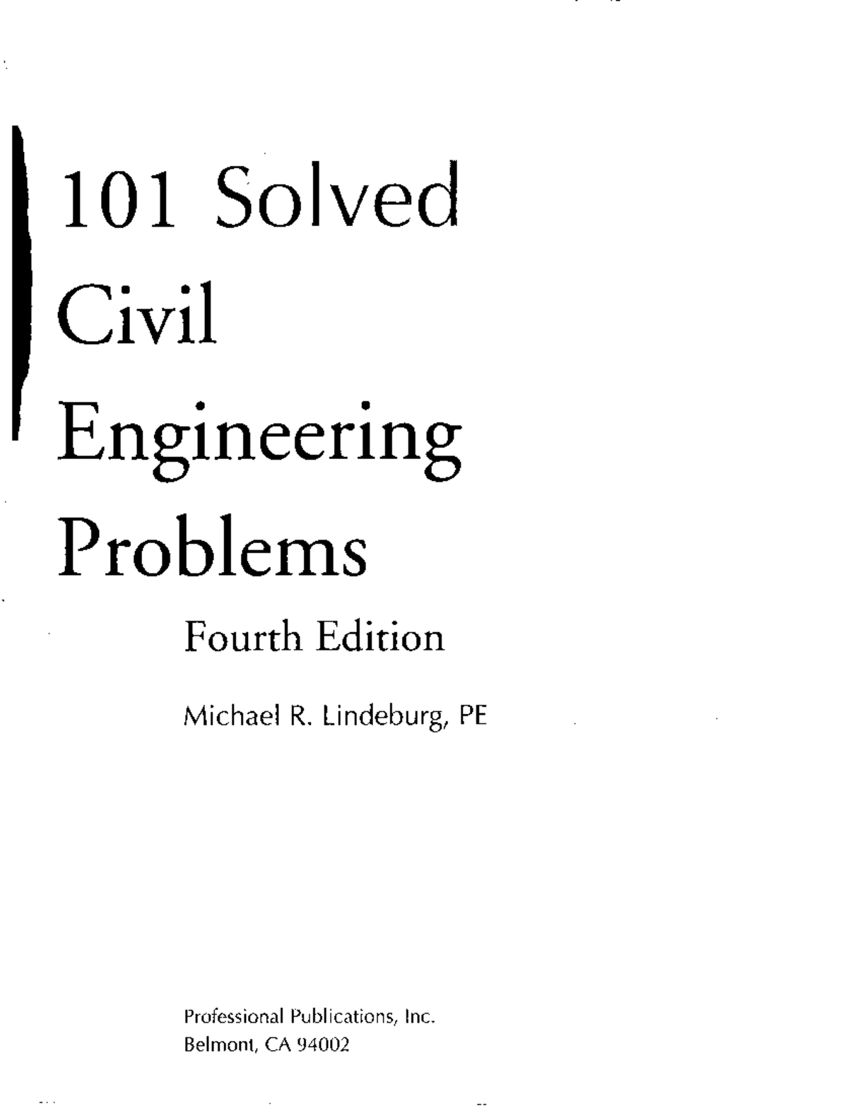 101 Solved Civil Eng Problems 4th - 101 Solved Civil Engineering ...