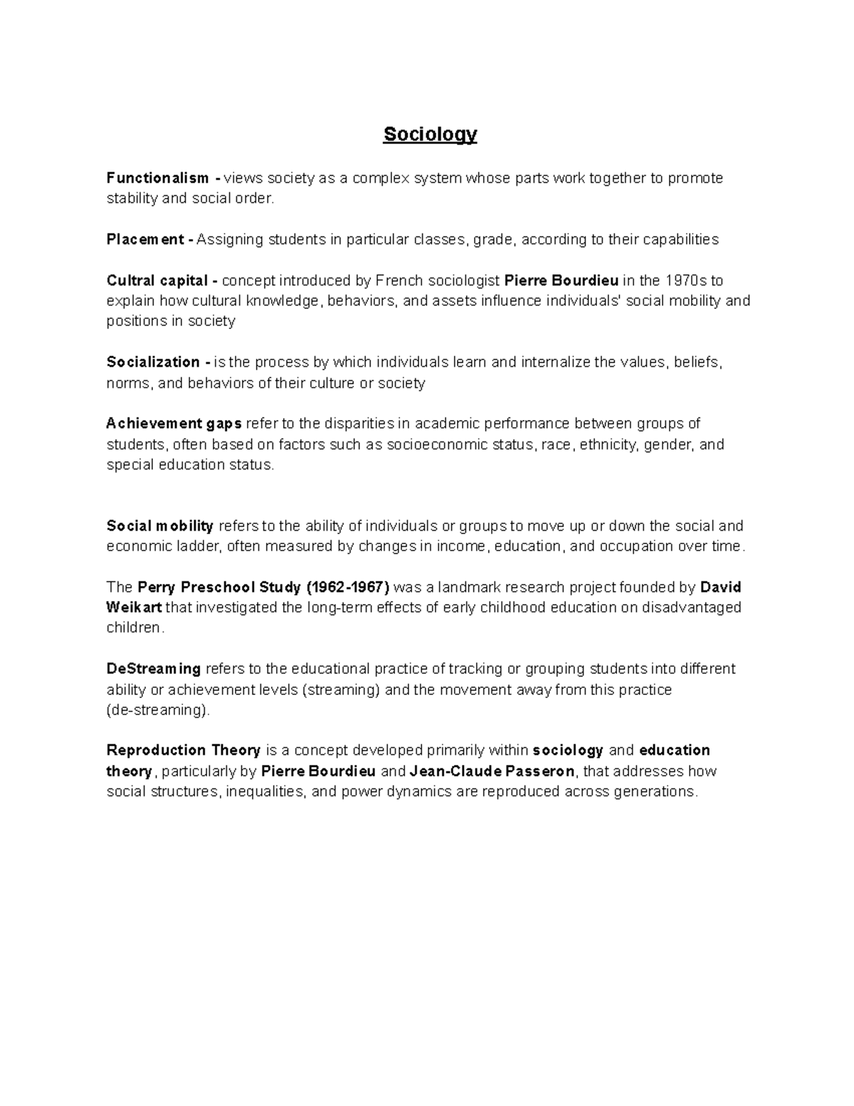 Chapter 3: EDS100 Sociology Notes on Functionalism and Social Mobility ...