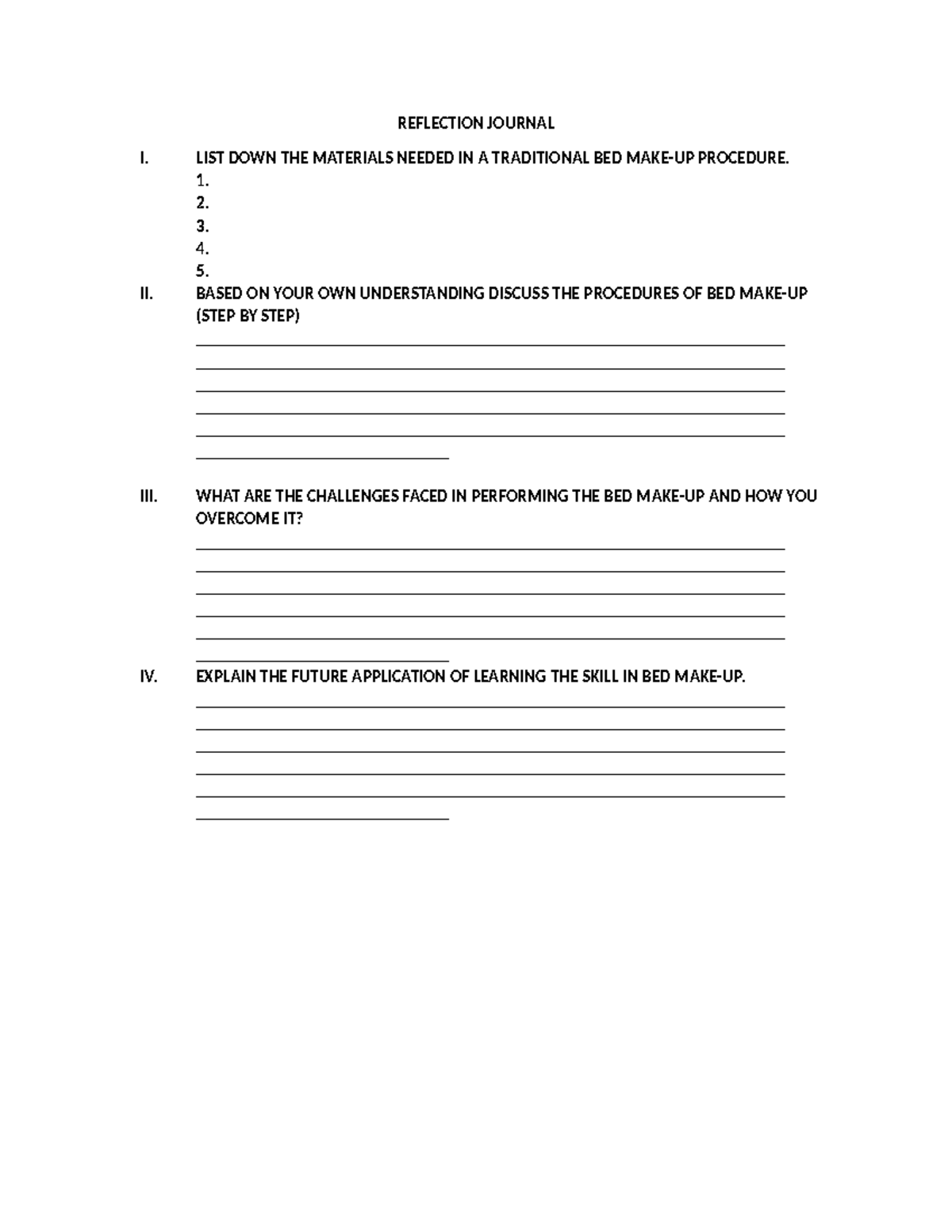 BED-MAKE-UP- Reflection Journal - Bsed-english - REFLECTION JOURNAL I ...