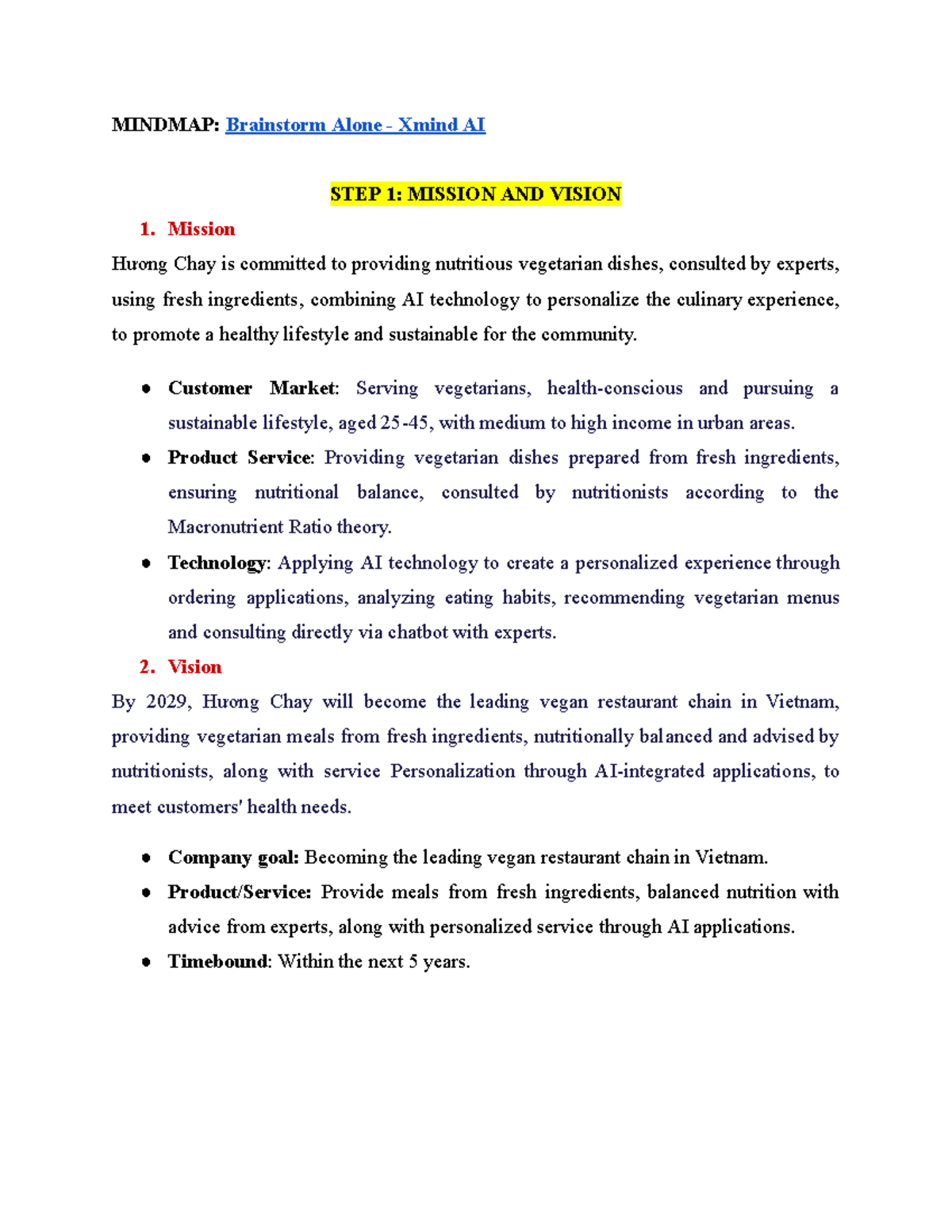 Group 7 - MIND MAP & Final 6 Steps - MINDMAP: Brainstorm Alone - Xmind ...