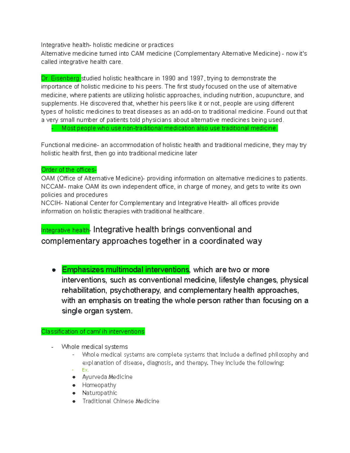 Integrative Holistic Health (CAM): Exploring Alternative Medicine ...
