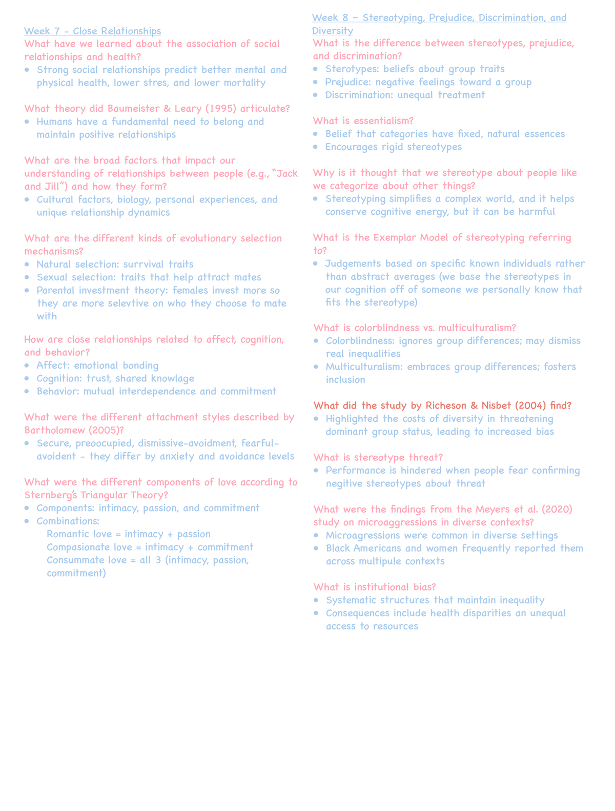 Week 7-8 Lecture Notes: Close Relationships & Stereotyping (PSY 101 ...