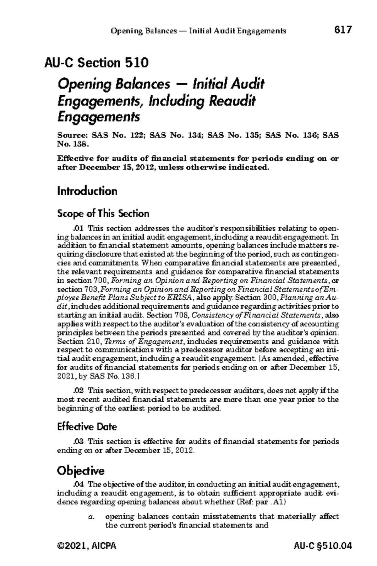 Au-c-00510-opening balance - Opening Balances — Initial Audit ...