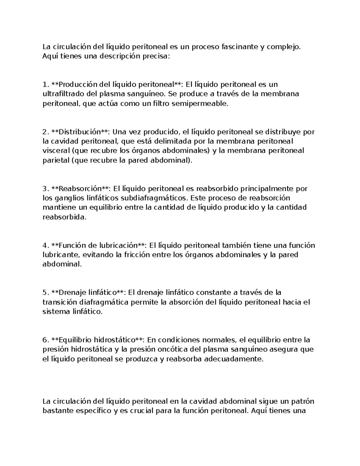 Circulación del Líquido Peritoneal: Proceso y Funciones Esenciales ...