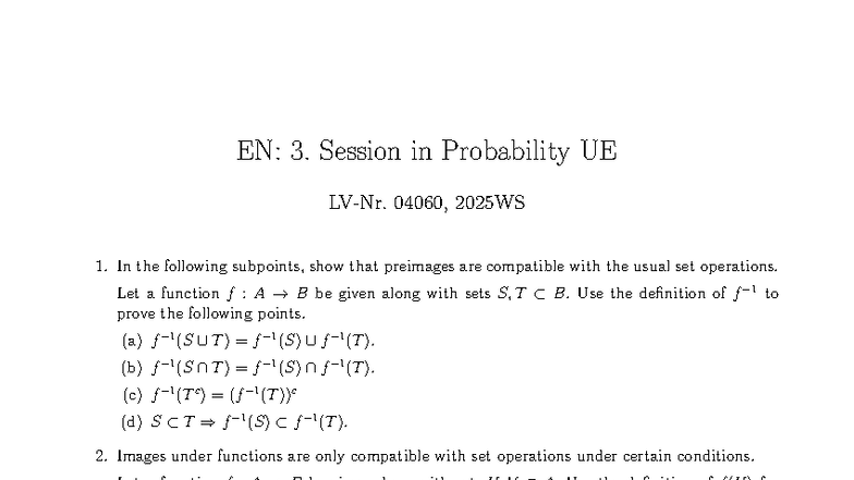 EN: Probability Session 3 UE 04060, 2025WS - Set Operations and Random ...