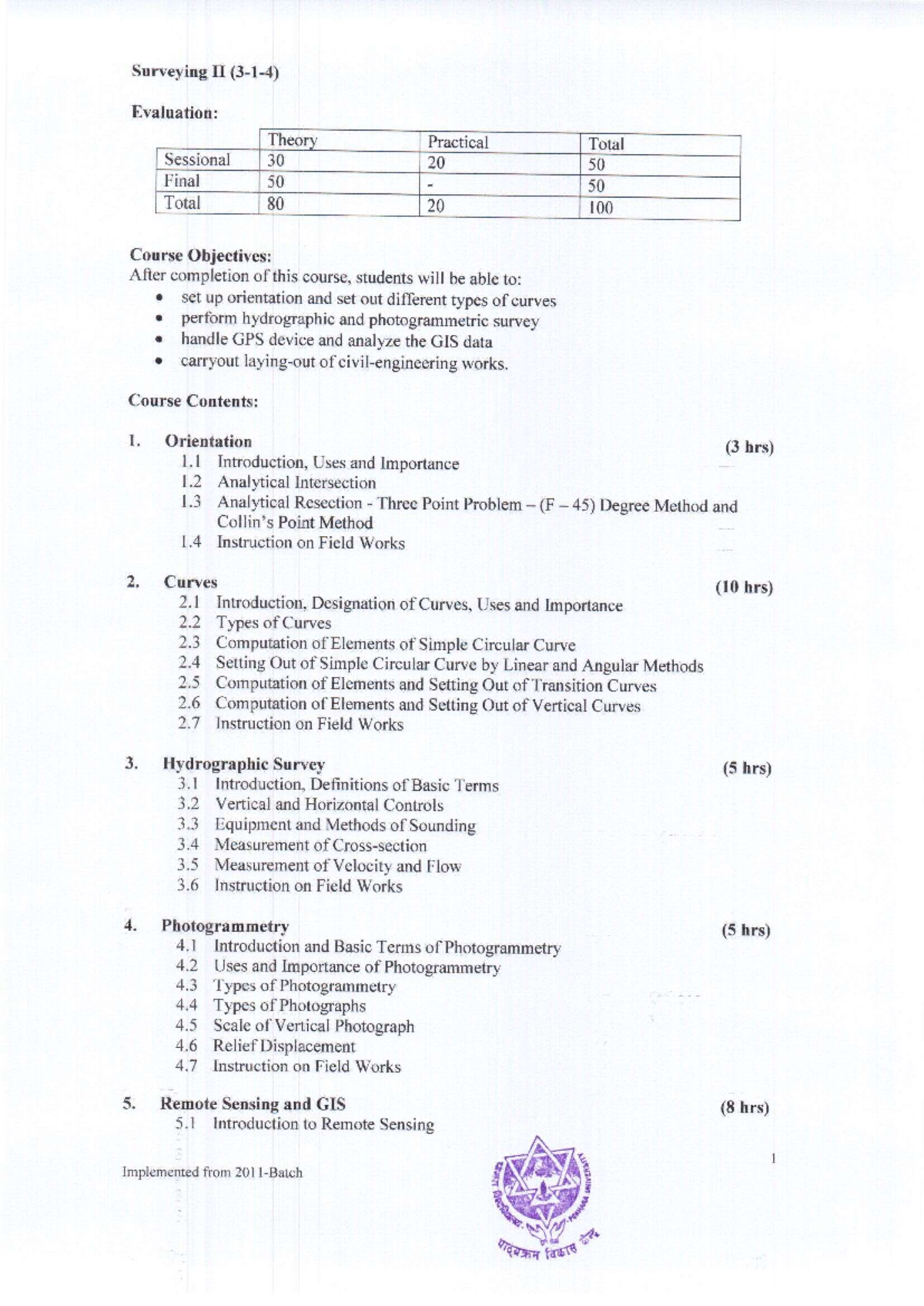 Surveying II Course Overview and Key Concepts Summary - Studocu
