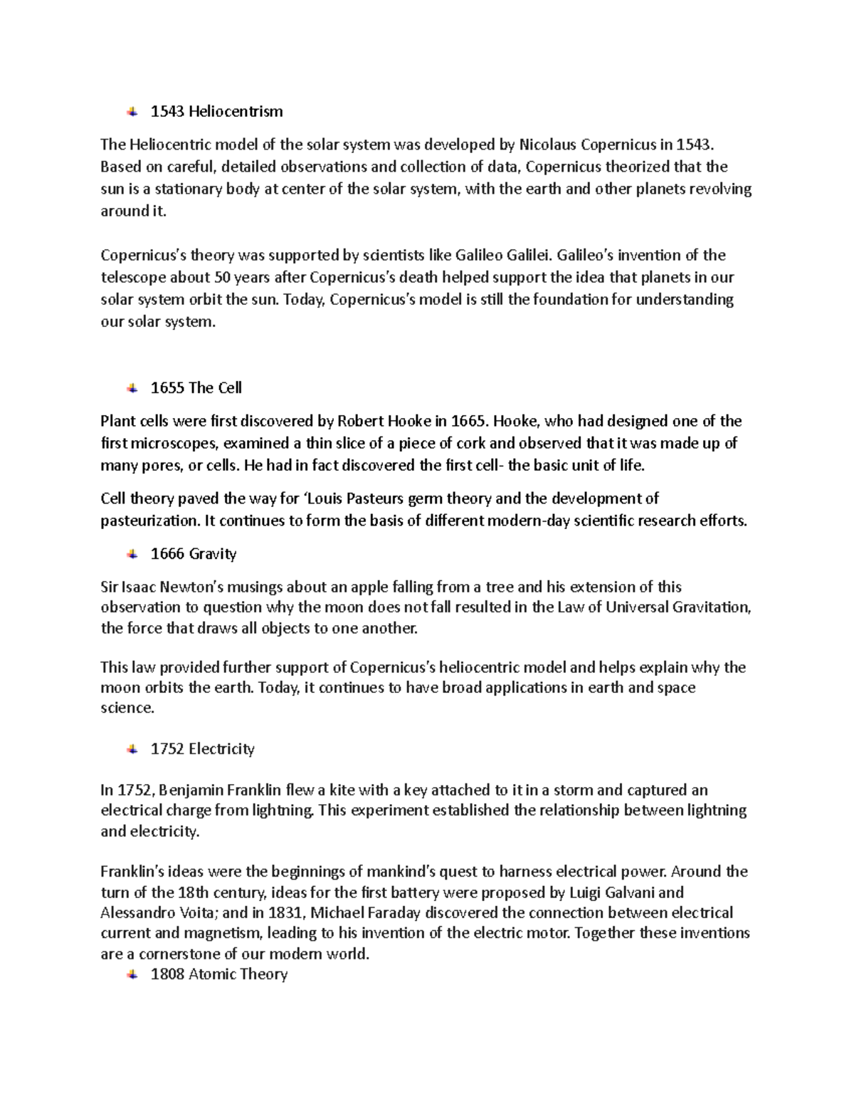 5-3 Notes - class work - 1543 Heliocentrism The Heliocentric model of ...