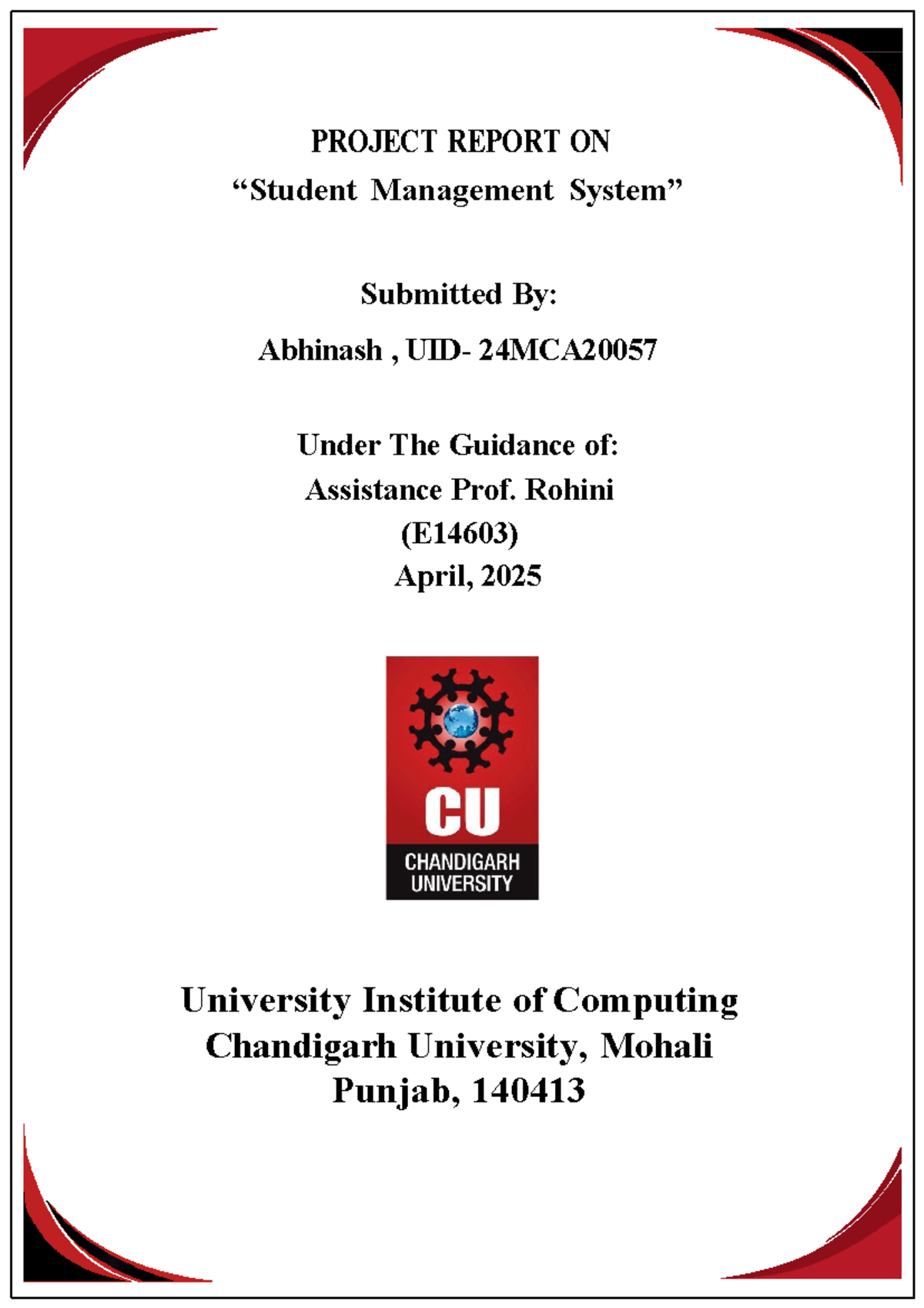 AIP Project Report: Information Dashboard for Student Management System ...
