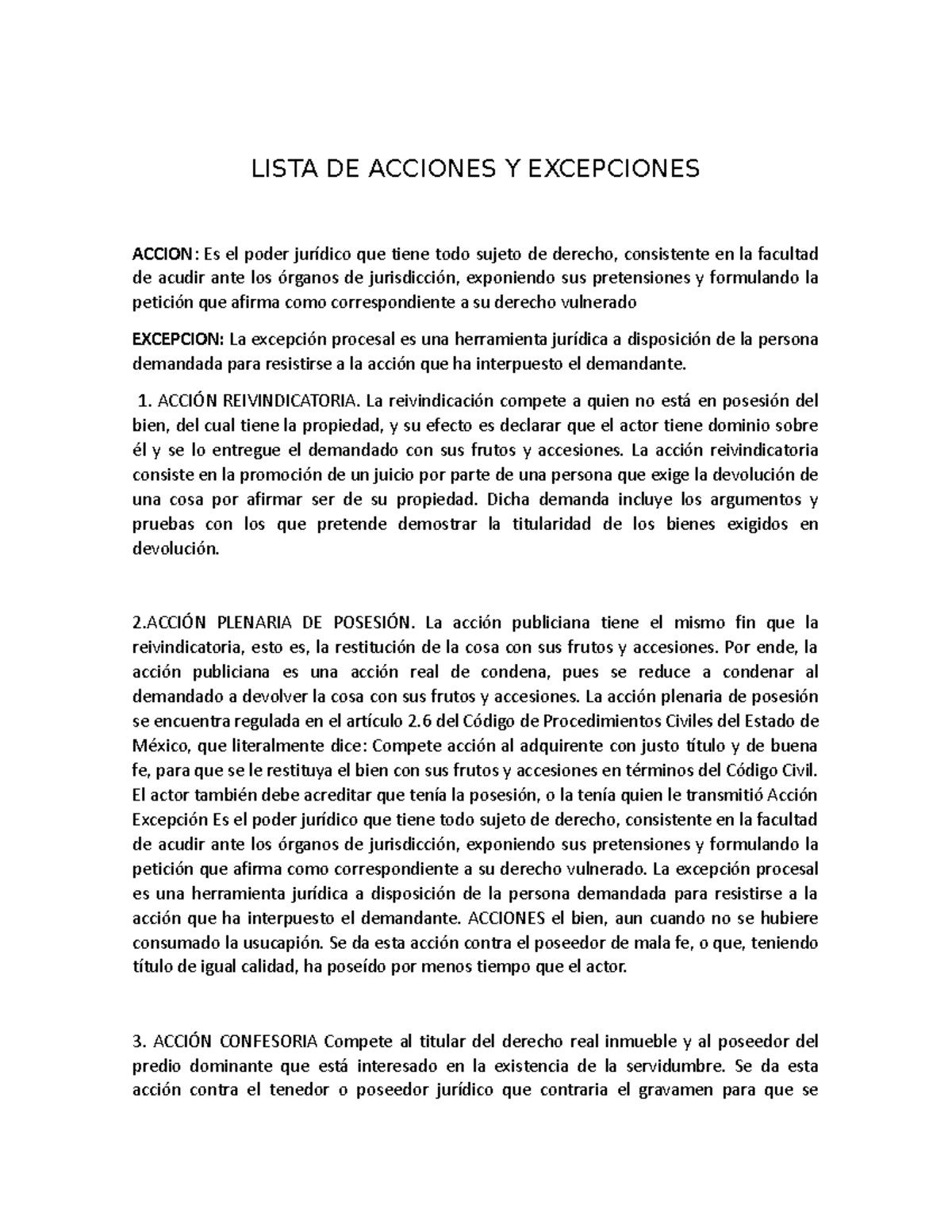 Acciones y Excepciones en el Derecho Procesal: Un Estudio Detallado ...