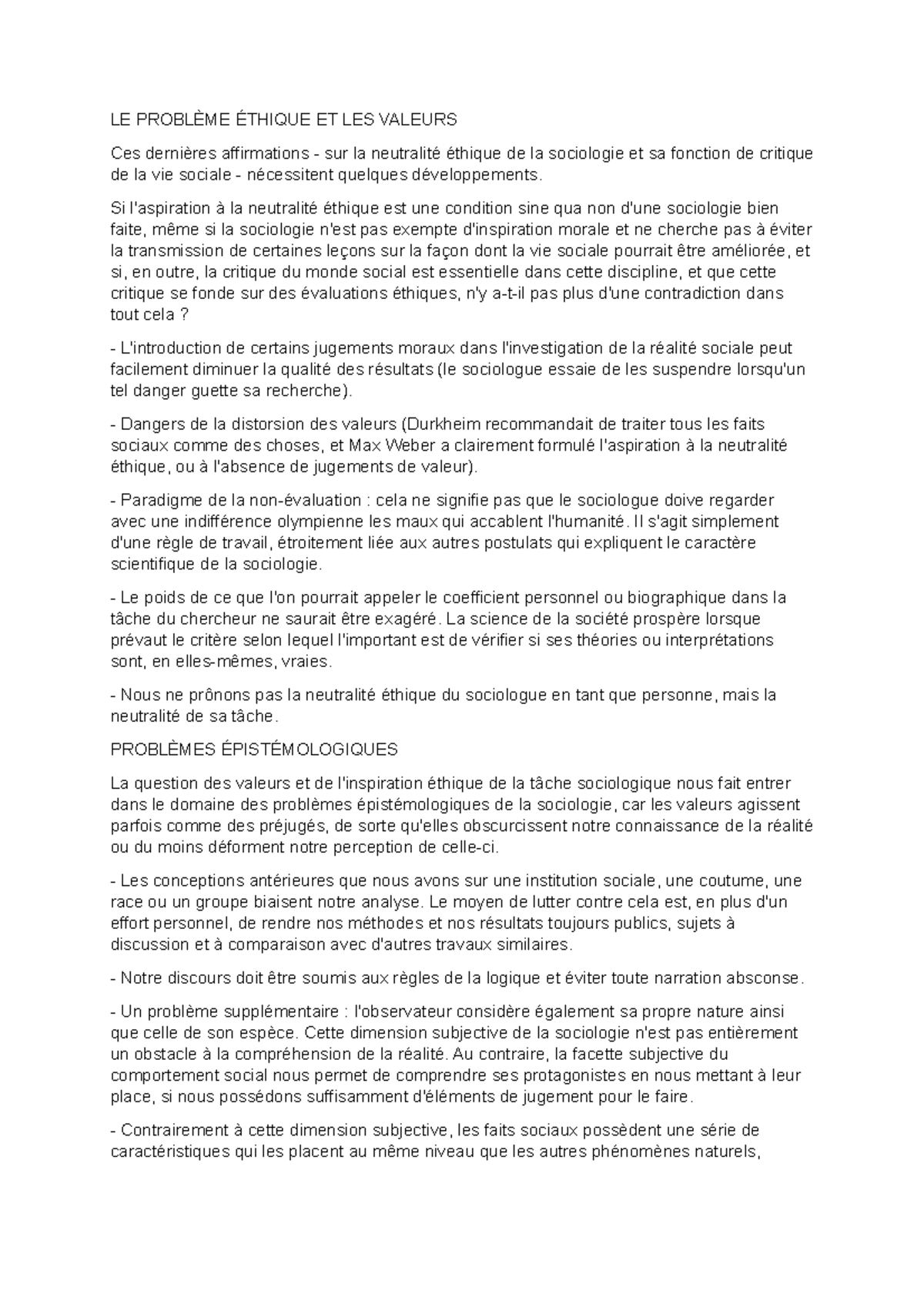 LE Problème Éthique ET LES Valeurs - LE PROBLÈME ÉTHIQUE ET LES VALEURS ...