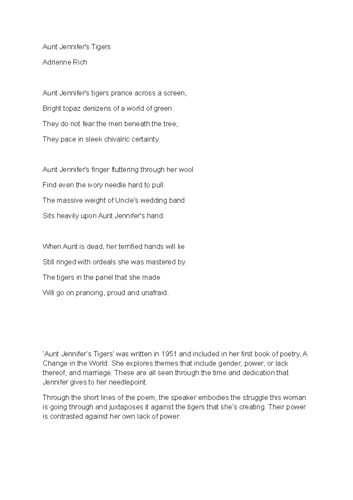 The Darkling Thrush - Comprehensive Study Notes on Hardy's Poem - Studocu