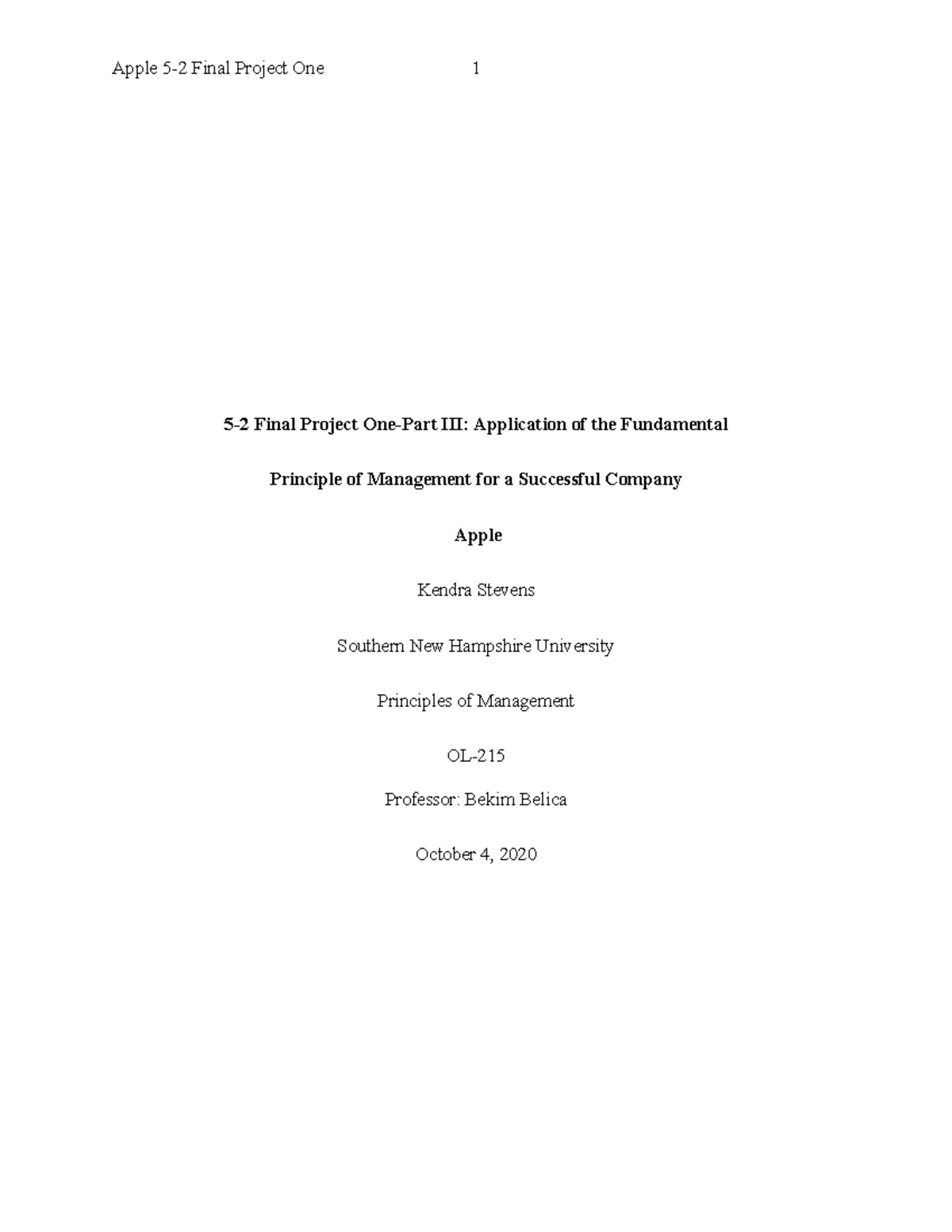 OL215 Final Project Milestone 1: Campbell Soup Company Analysis - Studocu