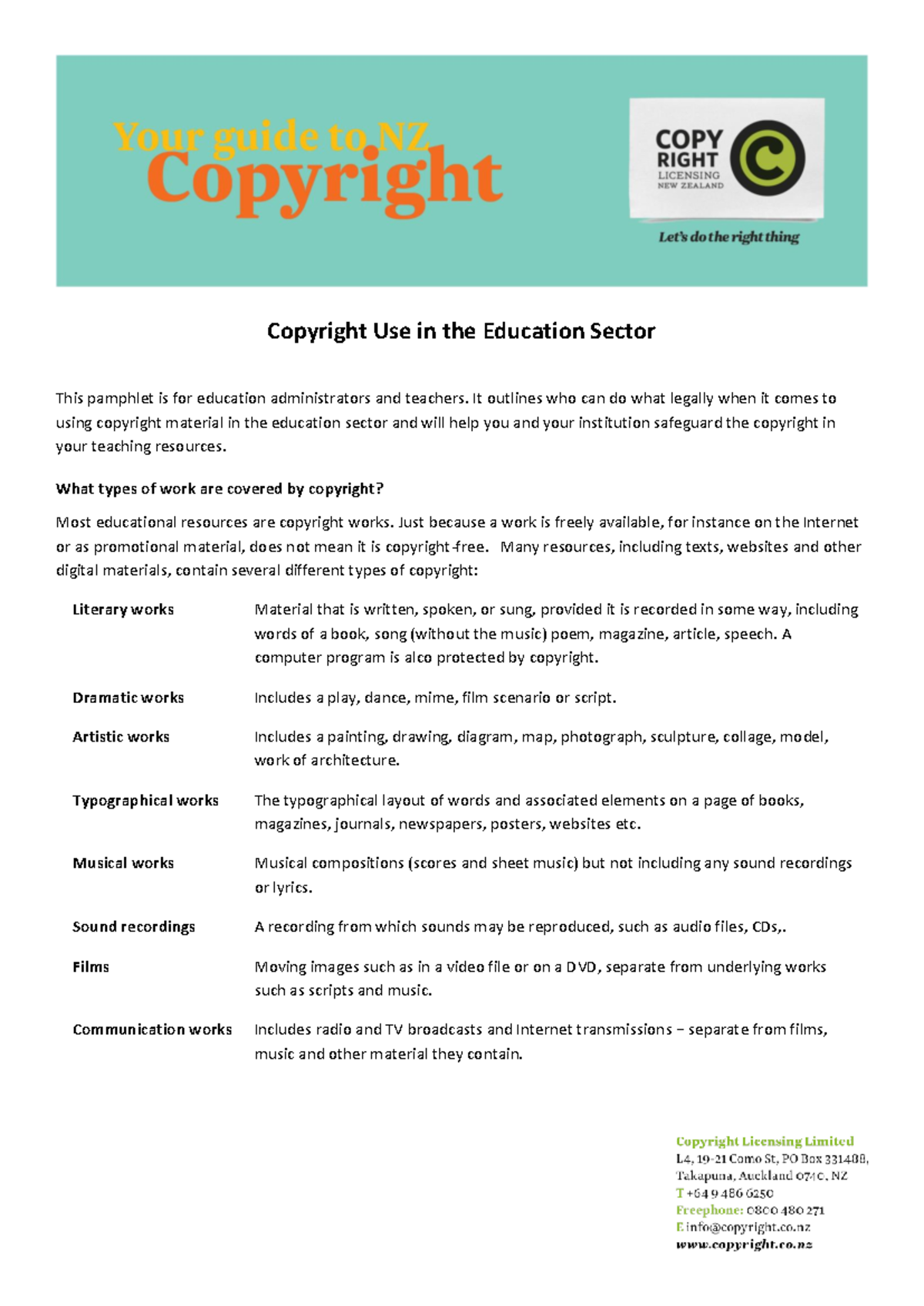 Copyright Use Guidelines for Educators in the Education Sector - Studocu