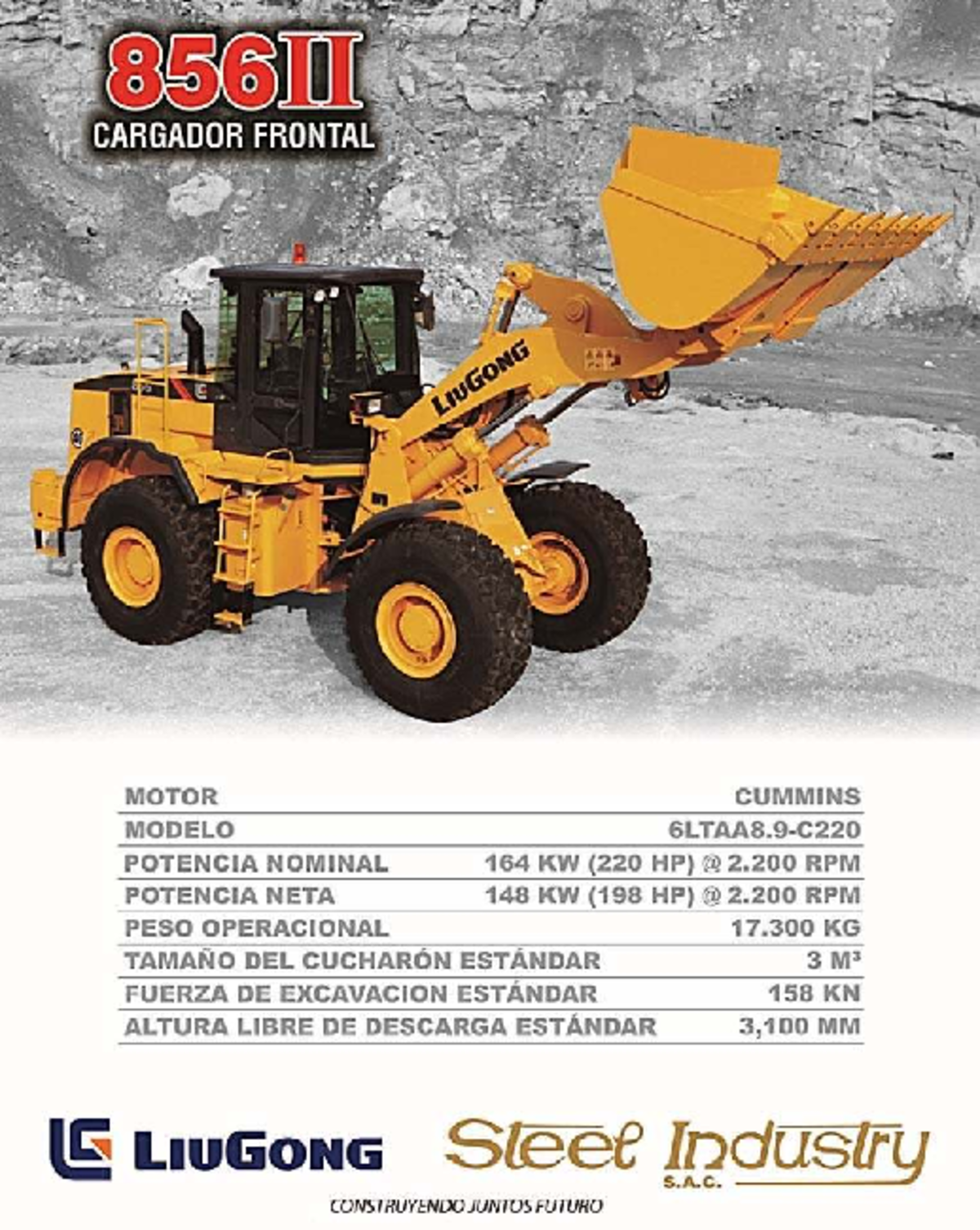 856II Cargador frontal Liugong 6LTAA8.9-C220 especificaciones técnicas - Studocu