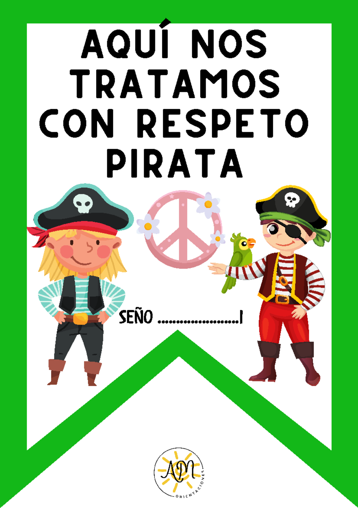 Bienvenido Y Cartel DE Puerta Piratas de orientaciones de ALE Y Mariela ...
