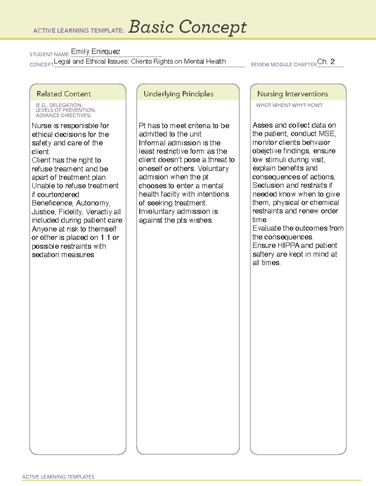 Basic Concepts of Legal and Ethical Issues in Healthcare (Ch. 2) - Studocu
