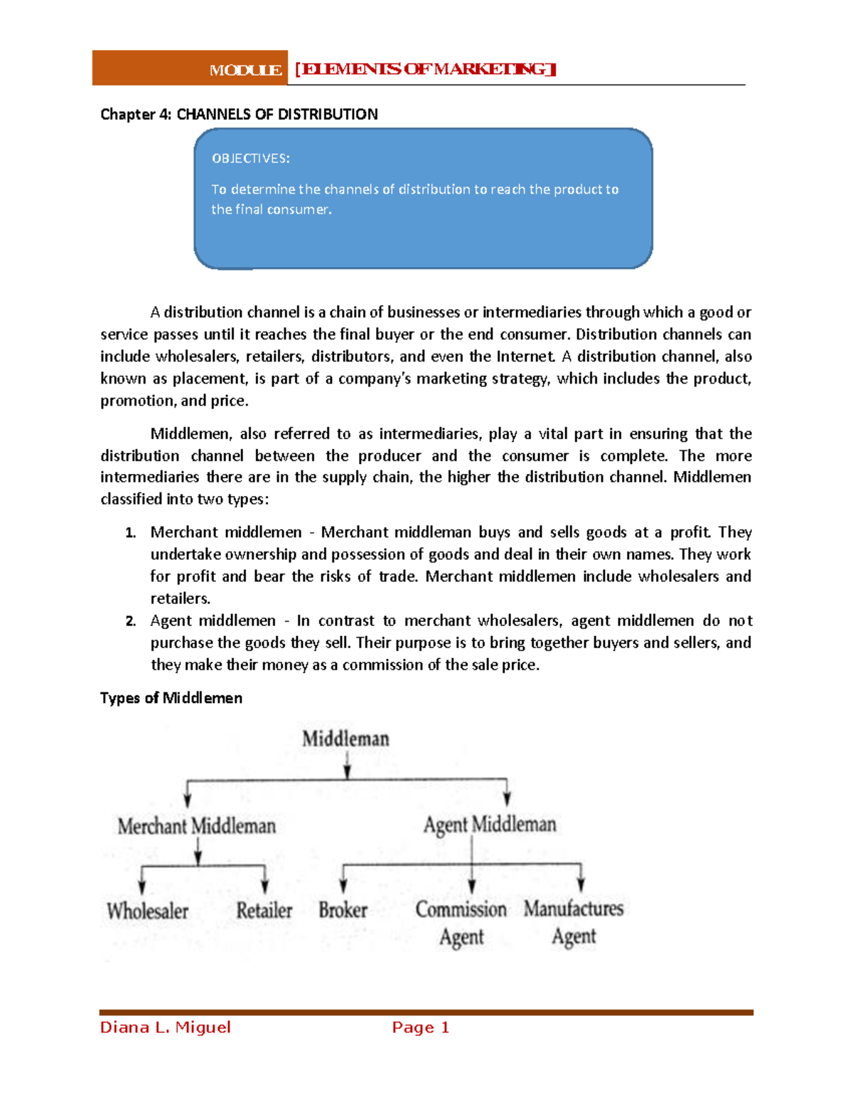Chapter 4 - Channels OF Distribution - Chapter 4: CHANNELS OF ...