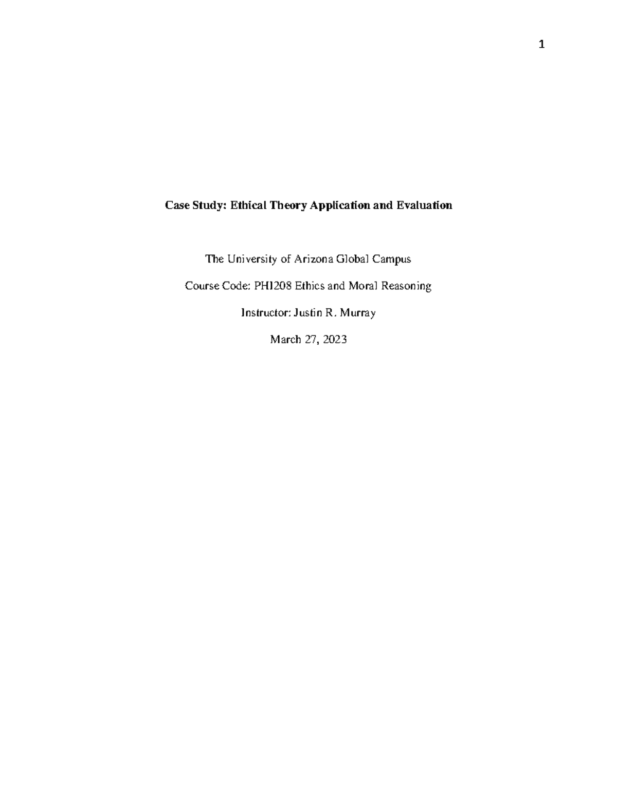 Ethical Theory Application and Evaluation: Pay Equity Case Study - Studocu