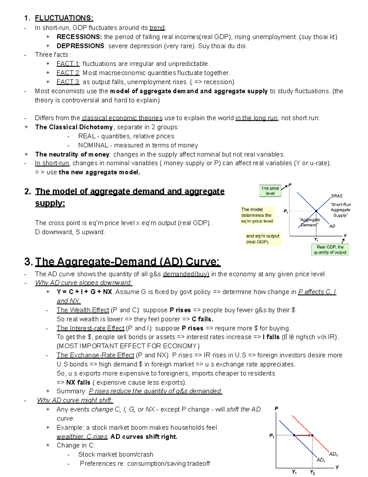 Macro Chapter 20: Aggregate Demand & Supply Analysis - Studocu