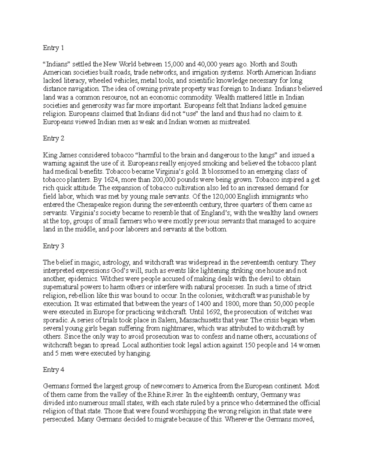 HIST1301FL19 Study Guide 1 Exam 1 Ch. 1-4 - HIST 1301 Study Guide 1 ...